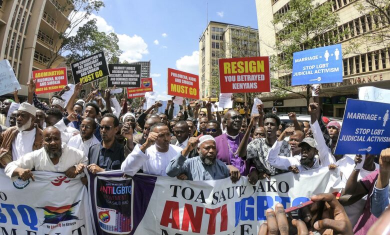 Hundreds oppose LGBTQ people during slanderous Kenyan protest